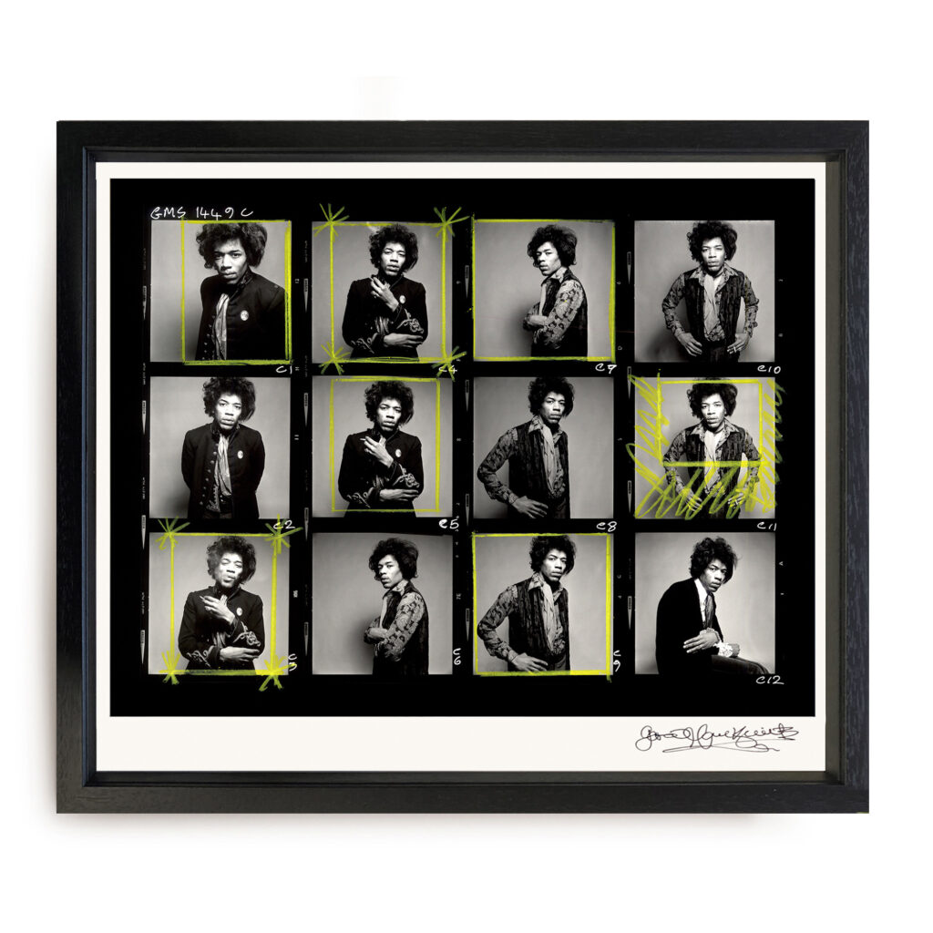 Jimi Hendrix, Annotated Contact Sheet | RedHouse Originals